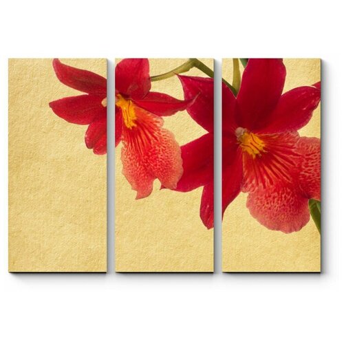 Модульная картина Красные орхидеи80x57