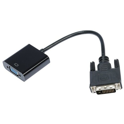 Адаптер Cablexpert A-DVID-VGAF-01, DVI 25(m)-VGA(f), кабель 0.2 м, черный