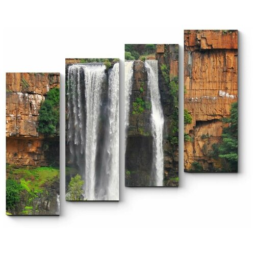 Модульная картина Потрясающий водопад, Мпуланга, Южная Африка100x86