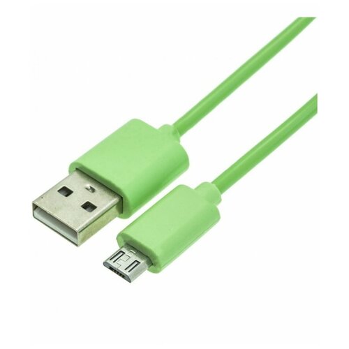 Дата-кабель USB-MicroUSB, 1 м, зеленый