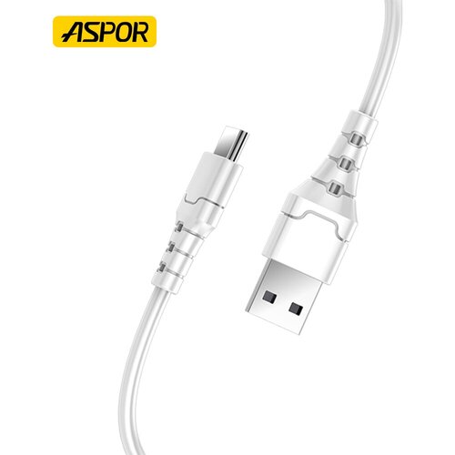 Кабель Aspor A102 USB - USB Type-C , 1 метр, белый