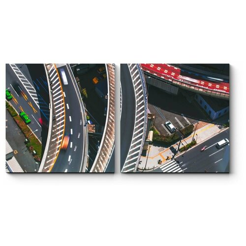 Модульная картина Надземные дороги Токио180x90