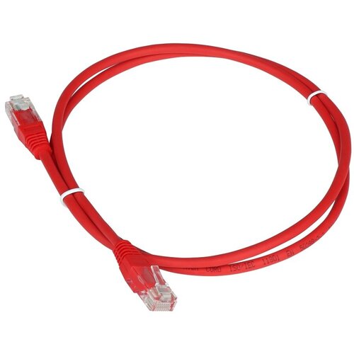 Патч-корд RJ45 - RJ45, 4 пары, UTP, категория 5е, 0.5 м, красный, TWT TWT-45-45-0.5-RD