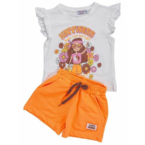 Комплект одежды , размер 92, белый, оранжевый