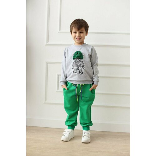 Комплект одежды MakSiKi, размер 110, серый, зеленый