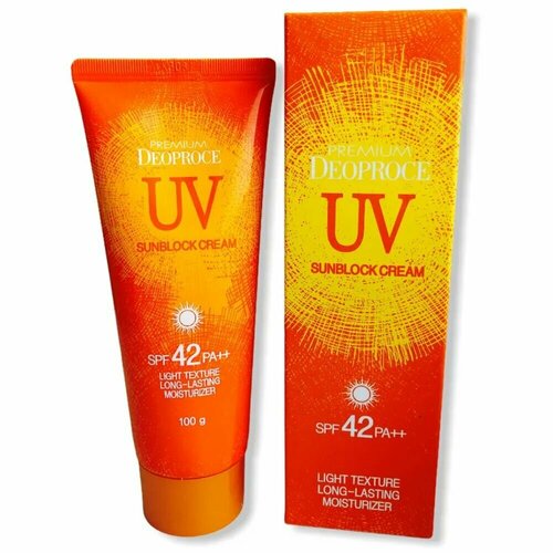 Deoproce Солнцезащитный крем PREMIUM UV SUNBLOCK CREAM SPF42 PA, 100 г.