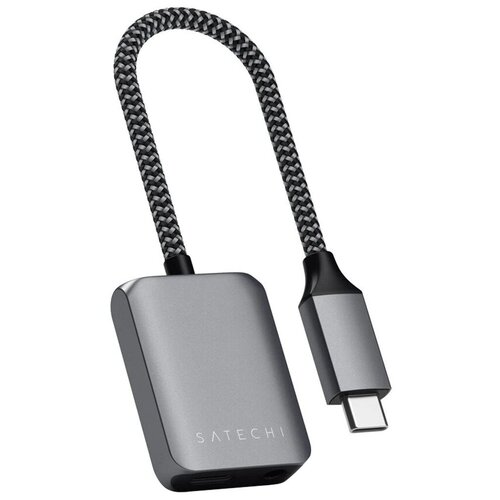 Кабель Satechi ST-UCAPDAM USB Type-C - Audio PD Charger Adapter, серый космос