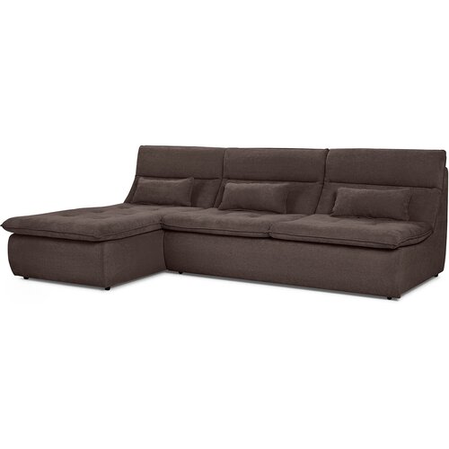 Угловой диван-кровать Hoff Ривьера, 270х94х178 см, цвет серо-коричневый, с универсальным углом