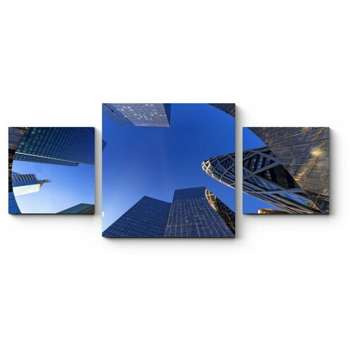 Модульная картина Зеркало парижских небоскребов210x90