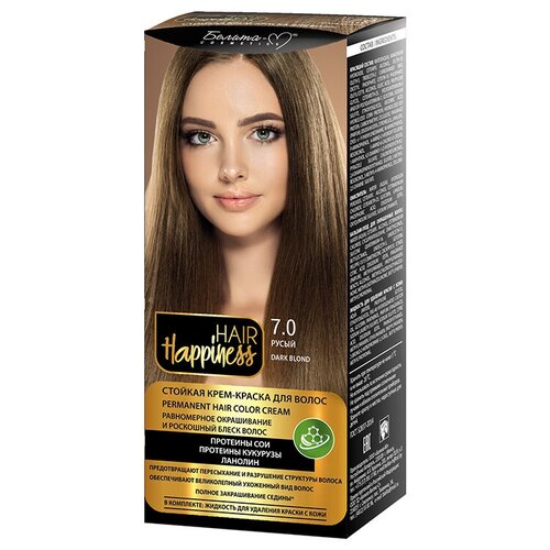 Белита-М Hair Happiness крем-краска для волос, 7.0 русый, 90 мл