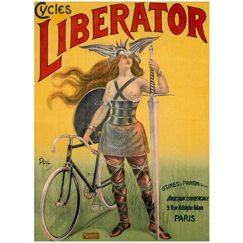 Постер / Плакат / Картина Велосипед Liberator 60х90 см в подарочном тубусе