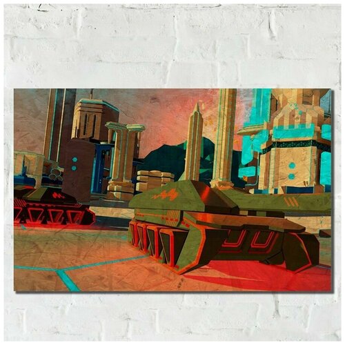 Картина интерьерная на рельефной доске, рисунок ОСП игра VR Battlezone - 12107