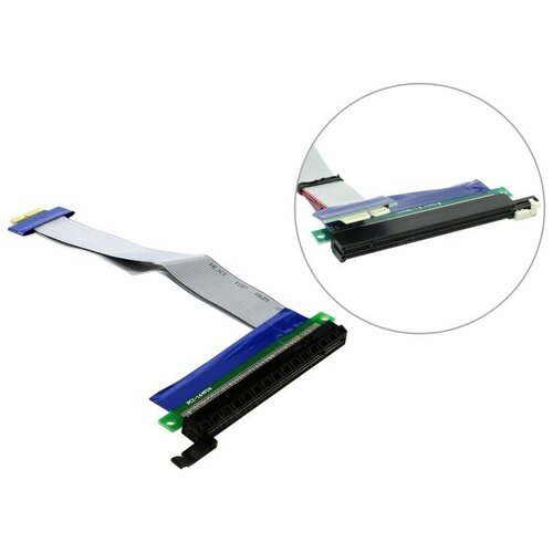 Riser гибкий PCI-Ex1M -> PCI-Ex16F Espada PCIEX1-X16rc