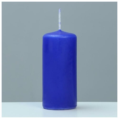 Свеча классическая 4х9 см, голубая
