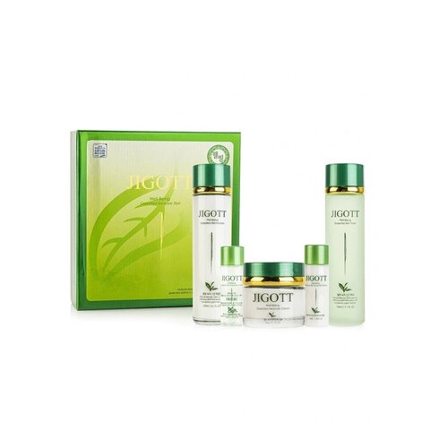 Зеленый чай набор для ухода за лицом well-being green tea skin care 3set