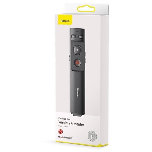 Пульт дистанционного управления для презентаций Baseus Orange Dot Wireless Presenter (Red Laser) (without battery) Grey (ACFYB-B0G)