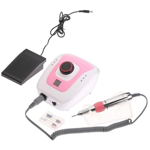 Аппарат для маникюра и педикюра JessNail DM206, 35000 об/мин, 1 шт., белый/розовый