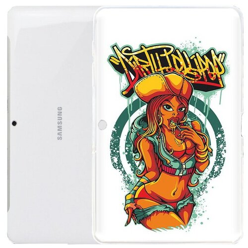Чехол задняя-панель-накладка-бампер MyPads нарисованная девушка комикс для Samsung Galaxy Tab 2 10.1 P5100/P5110 противоударный