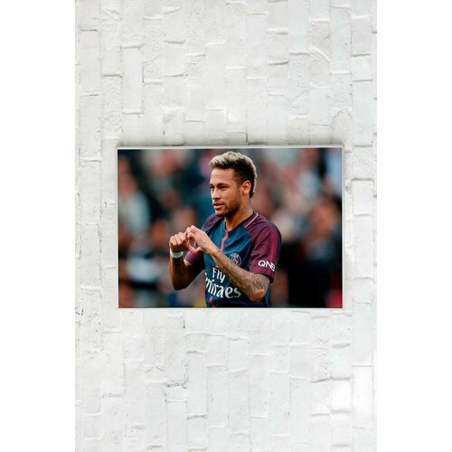 Плакат без рамы Неймар/Neymar Jr/футбольный постер/ Плакат на стену 21х30 см / Постер формата А4