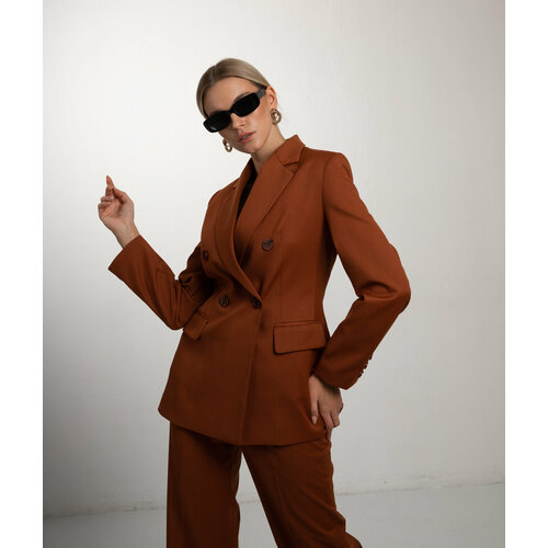 Пиджак LeNeS brand, размер 46, коричневый