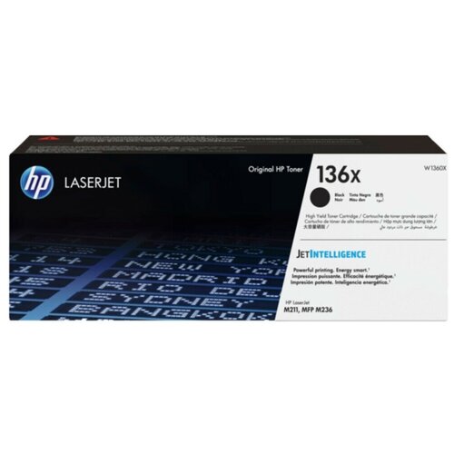 Оригинальный лазерный картридж увеличенной емкости HP LaserJet 136X, черный (W1360X)