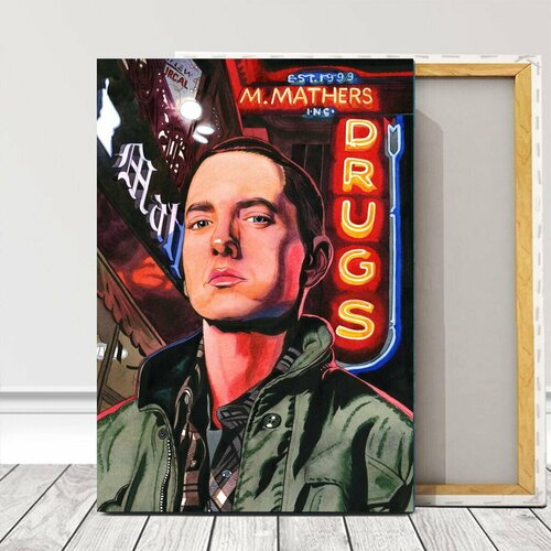 Постер Eminem art для интерьера картина на холсте 30*40