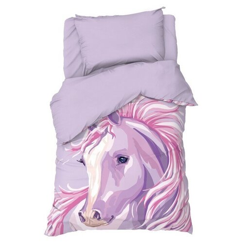 Постельное бельё Этель 1,5 сп "Pink horse" 143х215 см, 150х214 см, 50х70 см -1 шт, 100 % хлопок, бязь