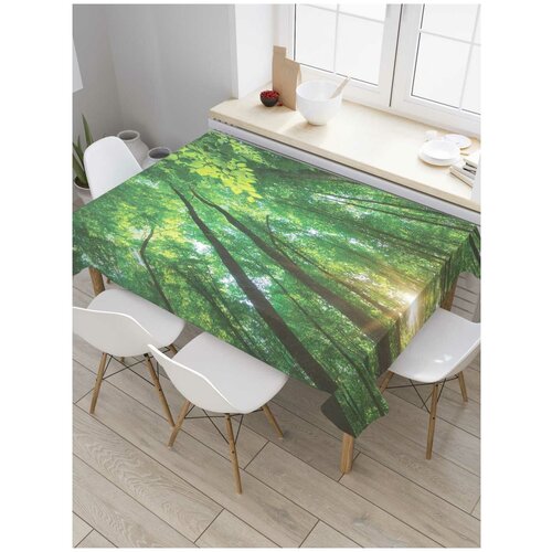 Скатерть прямоугольная JoyArty на кухонный стол "Лесная высота" из оксфорда, 180x145 см
