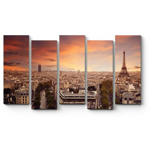 Модульная картина Прекрасный Париж с высоты 160x92