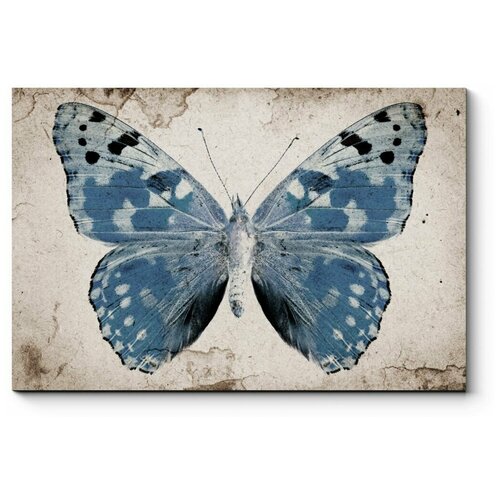 Модульная картина Винтажная голубая бабочка 90x60
