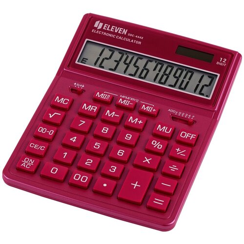 Калькулятор Eleven настольный, 12 разрядов, двойное питание, 155х204х33 мм, розовый (SDC-444X-PK)