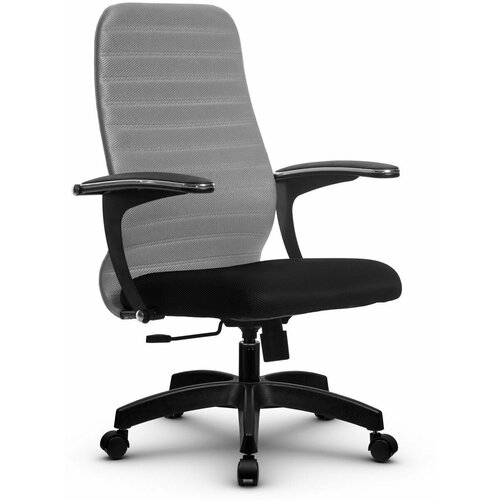 Компьютерное офисное кресло mетта SU-СU160-10, PL, Светло-серое/Черное