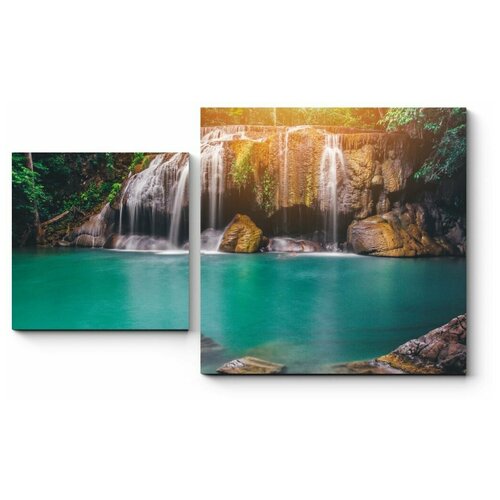Модульная картина Водопад Эраван , Тайланд80x48