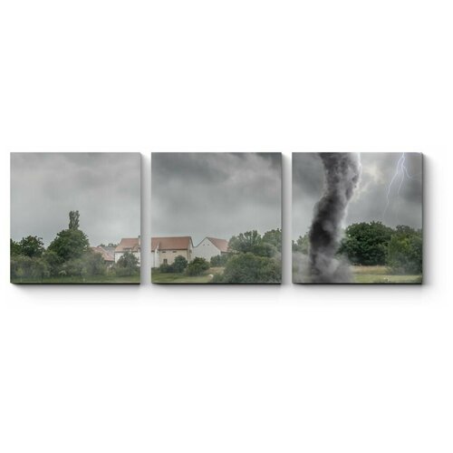 Модульная картина Грозный ураган 150x50