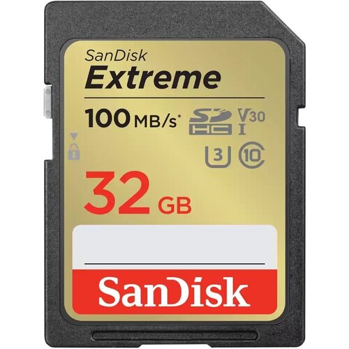 Карта памяти SanDisk SDHC 32 ГБ Class 10, UHS-I U3, R/W 100/60 МБ/с