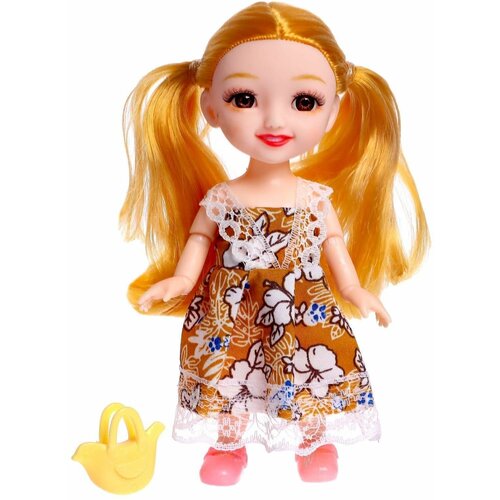 Кукла модная шарнирная Сонечка в платье, с аксессуаром, Микс