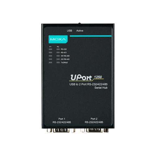Moxa Преобразователь usb в serial UPort 1250 USB to 2-port RS-232/422/485,921.6Kbps,15KV ESD Protection, mini DB9F-to-TB (UPort 1250)