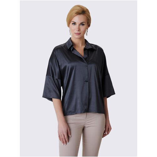 Блуза  Арт-Деко, размер 44, серый