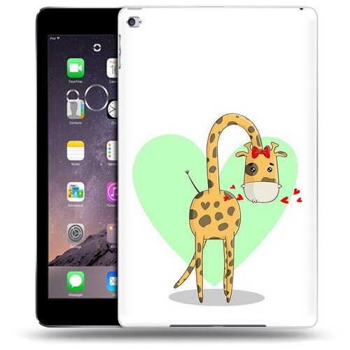 Чехол задняя-панель-накладка-бампер MyPads Влюбленный жираф 14 февраля для Apple iPad Air 2 (A1566/A1567) противоударный