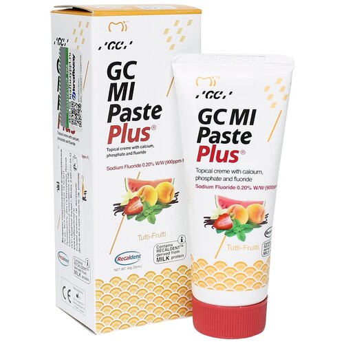 Зубная паста GC Corporation Mi paste plus, мультифрукт, 35 мл