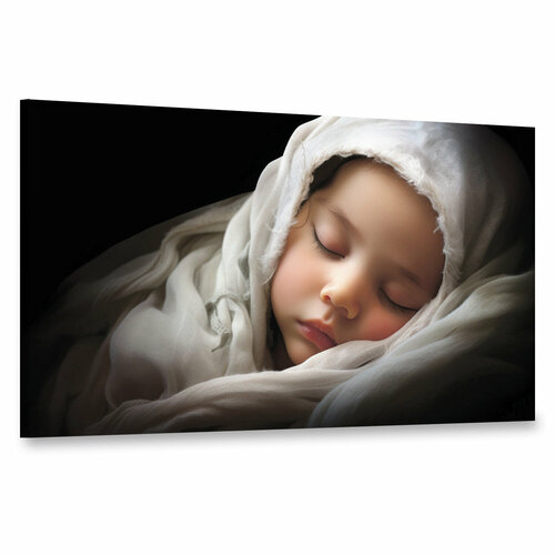 Интерьерная картина 100х60 "Спящий младенец"