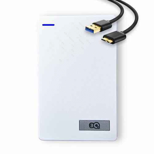 Внешний жесткий диск 1Tb 3Q Portable USB 3.0, Портативный накопитель HDD, белый