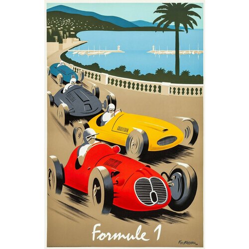 Плакат, постер на бумаге Formula 1. Размер 21 на 30 см