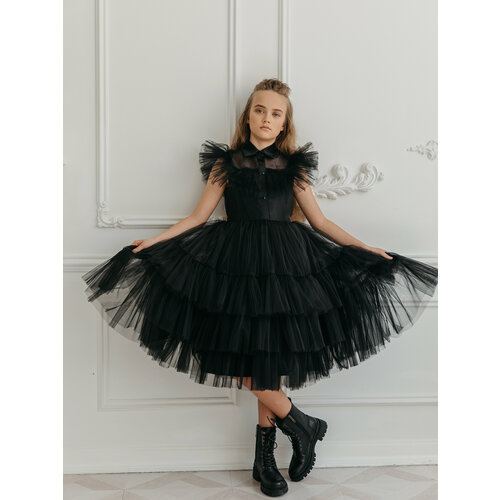 Платье, размер 146-152, черный