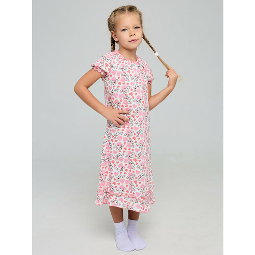 Сорочка  Дети в цвете, размер 30-110, розовый/белый