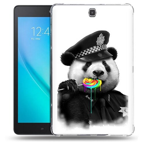 Чехол задняя-панель-накладка-бампер MyPads Панда полиция для Samsung Galaxy Tab A 9.7 SM-T555/T550 противоударный
