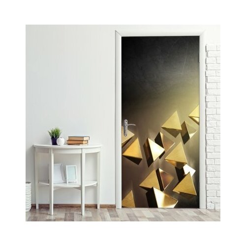 Наклейка на дверь «Золотые пирамиды»
