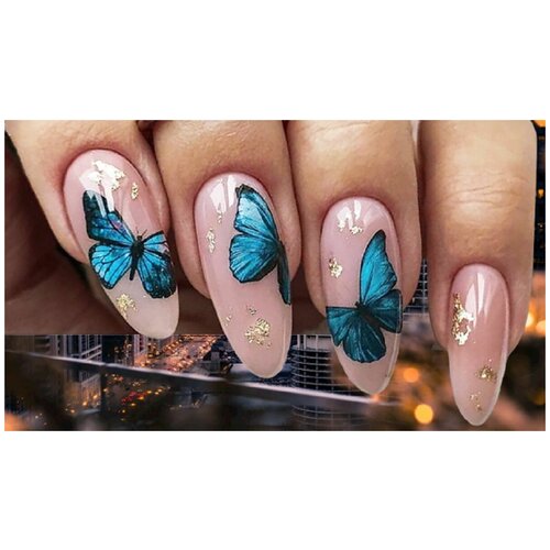 Слайдер для ногтей (набор 9 шт) - Бабочки/Цветы