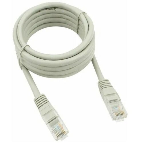 Патч-корд Гарнизон PC-UTP-5e-3, UTP 5е кат, RJ-45(m)-RJ-45(m), 3 м, серый