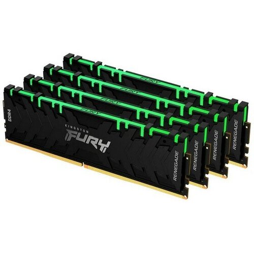 Оперативная память 32Gb DDR4 3200MHz Kingston Fury Renegade RGB (4x8Gb KIT) (KF432C16RBAK4/32)